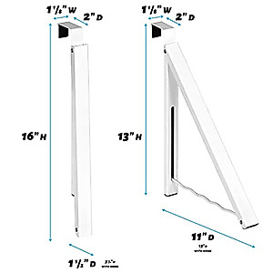 HOLDN’ STORAGE Over Door Hanger - Single Hanger Retractable Collapsible Folding Over The Door Rack Organizer for Clothes & Towels Ideal for Bathrooms, Dorm Rooms Etc.