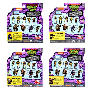 Teenage Mutant Ninja Turtles: Mutant Mayhem Basic Figure Mutant 4-Pack Bundle by Playmates Toys