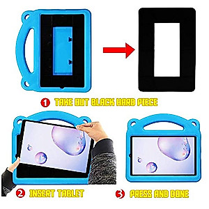 FIREVASE Tablet Kids Case for Samsung Galaxy Tab A 8.4 Inch,SM-T307/T307U, EVA Shock Proof Light Weight Professional Kids Case, with Handle Built-in Bracket & Shoulder Strap (Blue)