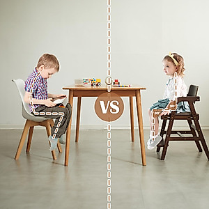 Leesinwing Solid Wood high Chairs for Toddlers,High Chair Grows with Kid for Dining, Study Chair for Children