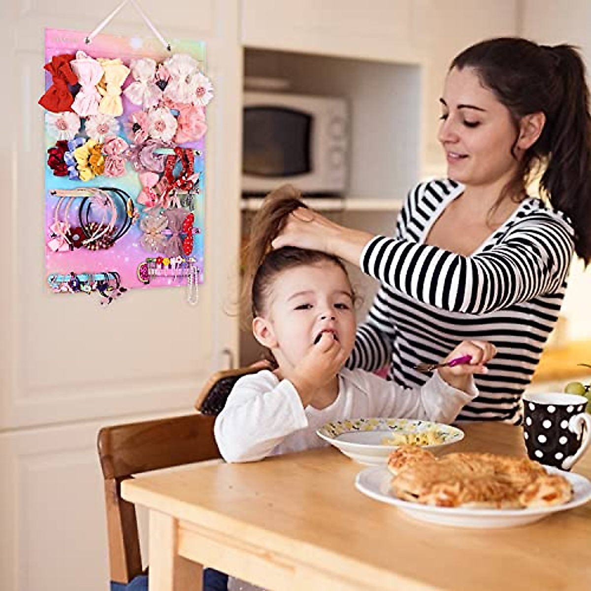 SIMBOOM Headband Holder for Baby Girl, Hanging Storage Organizer Newborn Headbands, Bows