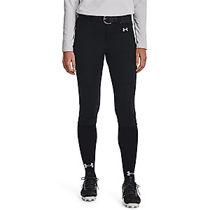 Under Armour Womens Utility Softball Pants 22, (001) Black / / White, Large