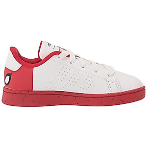 adidas Baby Advantage Tennis Shoe, White/White/Better Scarlet (Spider-Man), 6 US Unisex Infant