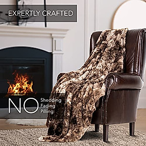 Luxury Plush Blanket - Cozy, Soft, Fuzzy Faux Fur Throw Blanket for Couch - Ideal Comfy Minky Blanket for Adults for Cold Nights by Everlasting Comfort