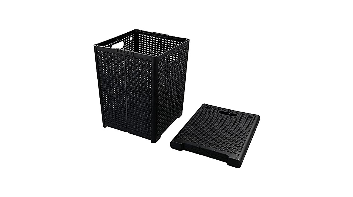 Begale 2-Pack 42L Collapsible Plastic Laundry Baskets | Space-Saving ...