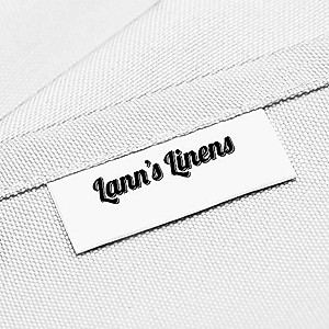 Lann's Linens 10 pcs White Polyester Folding Chair Covers for Wedding, Party, and Banquet - Elegant Cloth Slipcovers