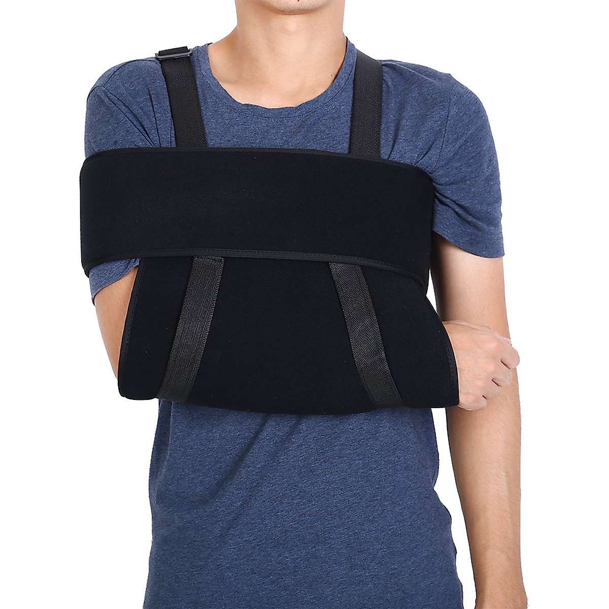 Arm Sling Shoulder Immobilizer, Adjustable Medical Support Strap for Collar Bone, Rotator Cuff & Shoulder Injury for Elbow Dislocation and Sprain(M)