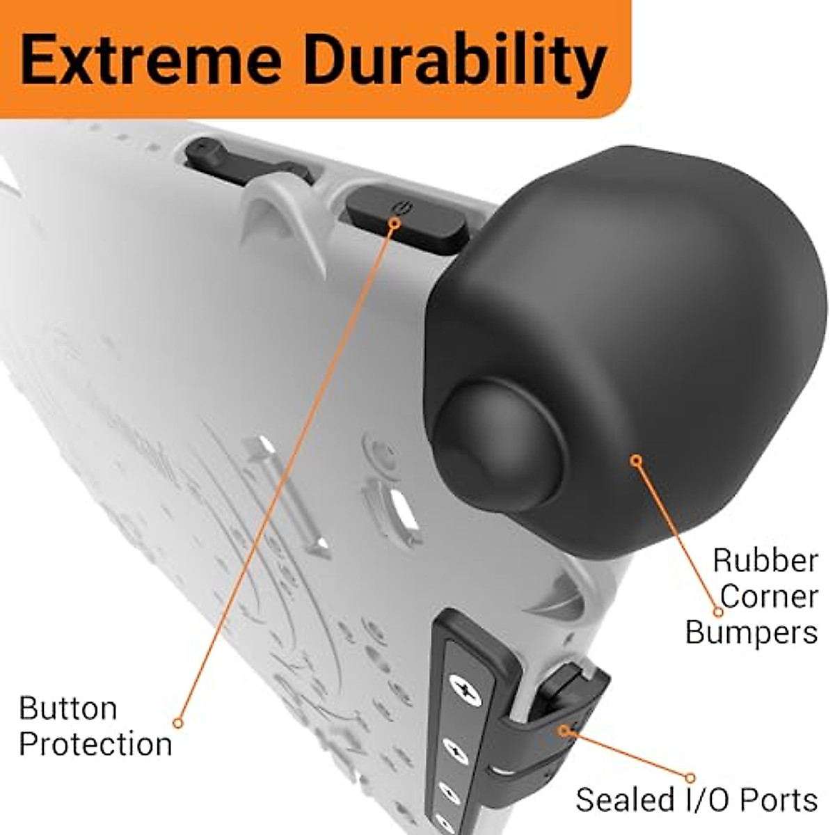 MobileDemand Ultra Rugged Standard Case for Microsoft Surface Go, Go 2, Go 3, Go 4 – Heavy Duty Tablet Case – Briefcase Handle, Hand Strap, Keyboard Compatible – Shock Absorbing, Fully Protective Case