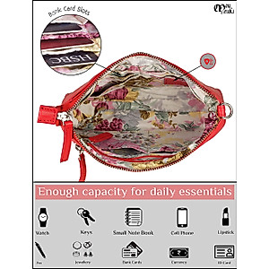 Mou Meraki Genuine Leather Crossbody Purse and Handbags - Crossover Bag Over the Shoulder Women