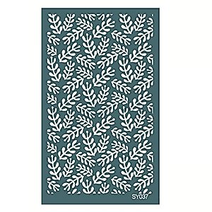 CHBC Silk Screen for Polymer Clay, Reusable Silk Screen Stencils for Polymer Clay, Printing on Clay & Other Jewelry Making Clay Earrings Decoration (1#)