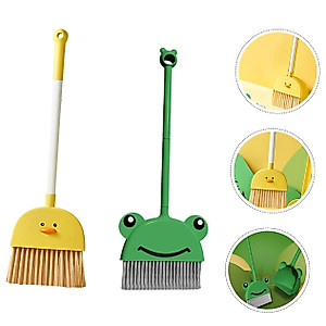Yardenfun 2pcs Children's Broom Small Broom Kids Cleaning Broom Durable Cleaning Broom Cleaning Broom for Kids Household Cleaning Supply Small Cleaning Broom Cleaning Supplies Toy Student