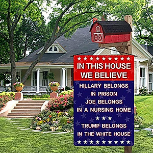 COSKAKA Anti Biden Outdoor Yard Sign Trump Republican Joe Biden Nursing Home Funny Flag Double-Sided Flag for Lawn and Garden 12.5 x 18