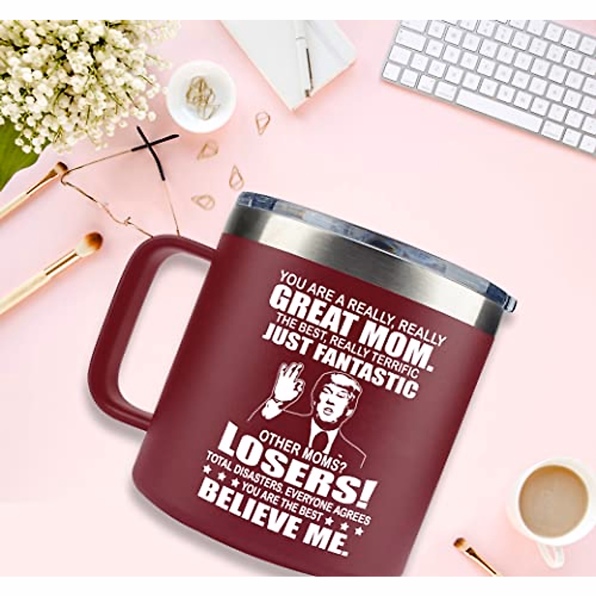 Christmas Gifts for Mom, Women, Wife - Mom Christmas Gifts - Gifts for Mom from Daughter, Son, Kids - Mom Gifts - Birthday Gifts for Mom, Mother - Mom Birthday Gifts - Mother Daughter Gift 14 Oz Mug