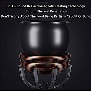 MOXOW Multi-Function Stir-Fry Machine Cooker, Auto Cooking Wok Fried Rice Machine 360° Automatic Rotation, Drum Type Stir Frying Machine for Stir Frying,Stewing,Cooking,110V