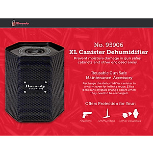 Hornady Reusable Canister Dehumidifier 1500G, 95906 - Portable, Easy to Use Moisture Absorbers for Gun Safes & Cabinets - Prevent Moisture Damage for Gun Safe Accessories, Firearms in Your Gun Vault