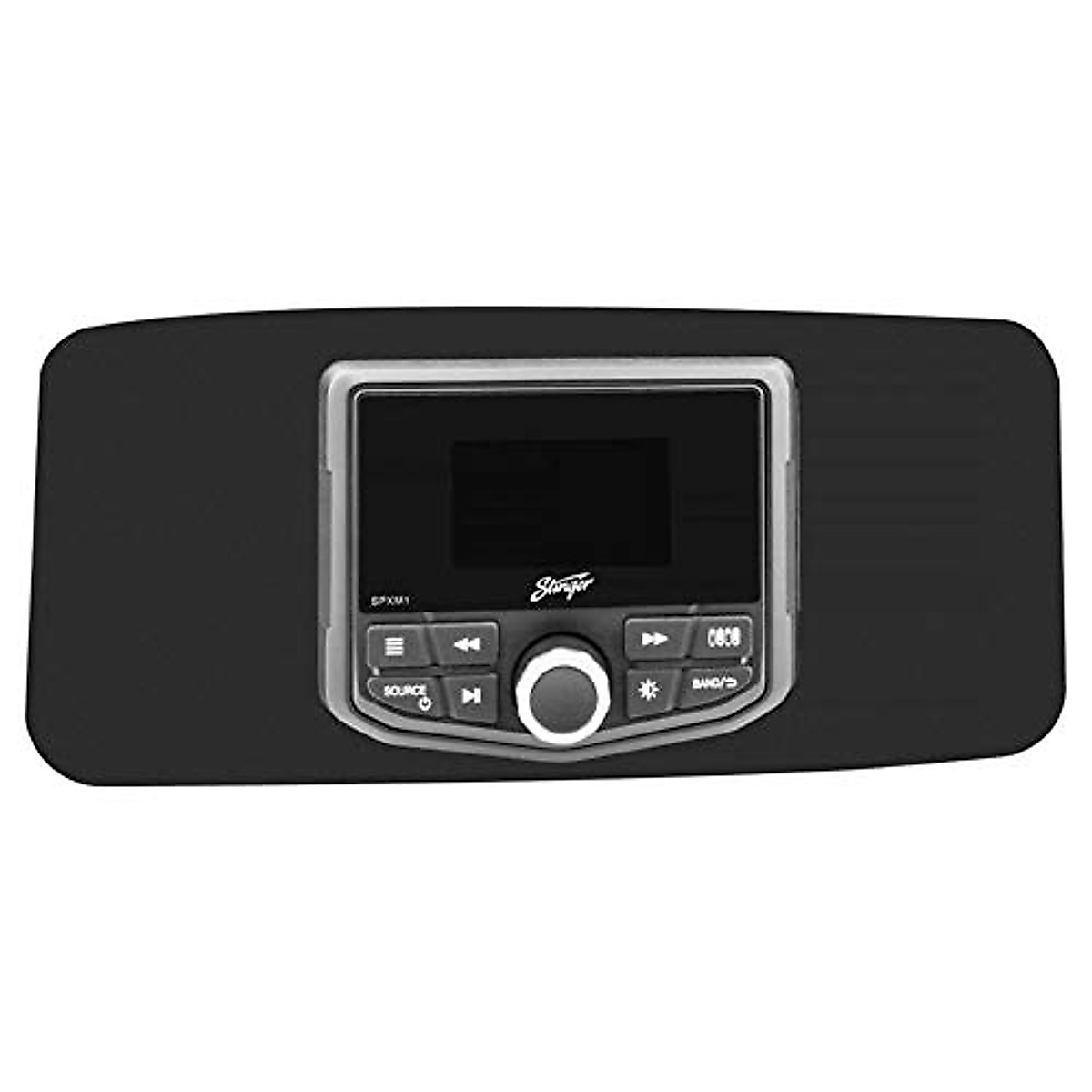 Kicker KMC4 Waterproof Radio with Stinger Marine SEADASH3B Universal Marine 3" Radio Dash Kit - Black