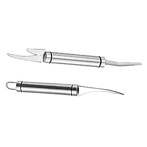 BESTonZON 4 Pcs Stainless Steel Shrimp Wire Knife Oyster Opener Household Gadgets Fishing Accessories Prawn Peelers Seafood Shrimp Cleaner Shrimp Fork Picks Shrimp Tool Fish Tool Fish Scaler