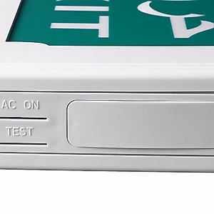 Green LED Exit Indicator Light, Wall Mounted Emergency Exit Sign with Built,in Battery, AC85,265V, Ideal for Safety in Corridors and Stairwells