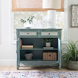 Powell Antique Console, Blue/White