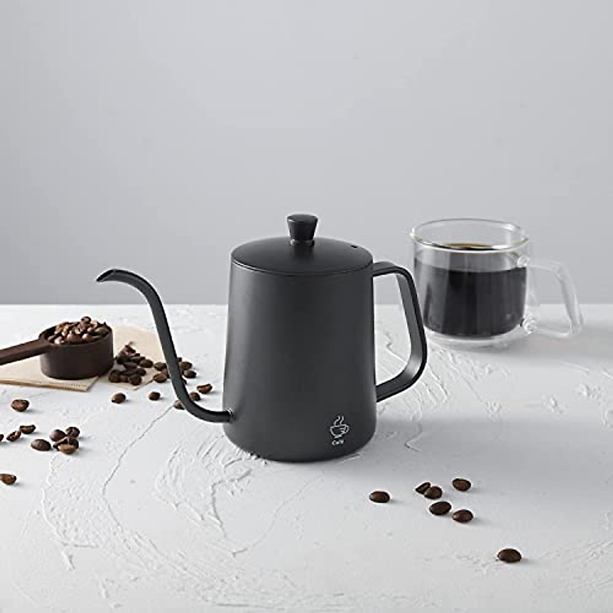 VEVOK CHEF Pour Over Coffee Kettle Mini 20 OZ Gooseneck Kettle Spout Coffee Pots Drip Coffee Maker Kettle Long Narrow Stainless Steel Pour Over Kettle