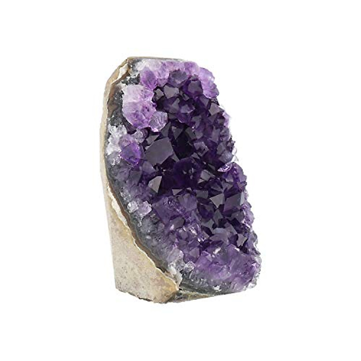 DEEP PURPLE PROJECT Amethyst Crystal Geode Spiritual Healing Rocks Cluster Quartz Stone (250 grams or less, Amethyst Purple)