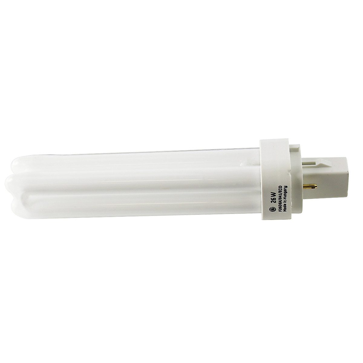 GE 97609 - F26DBX/841/ECO - 26 Watt Quad-Tube Compact Fluorescent Light Bulb, 2 Pin, 4100K