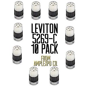 Leviton 161-05269-00C 2 Pole 15 Amp 125 Volt Industrial Grade Straight Blade Conne