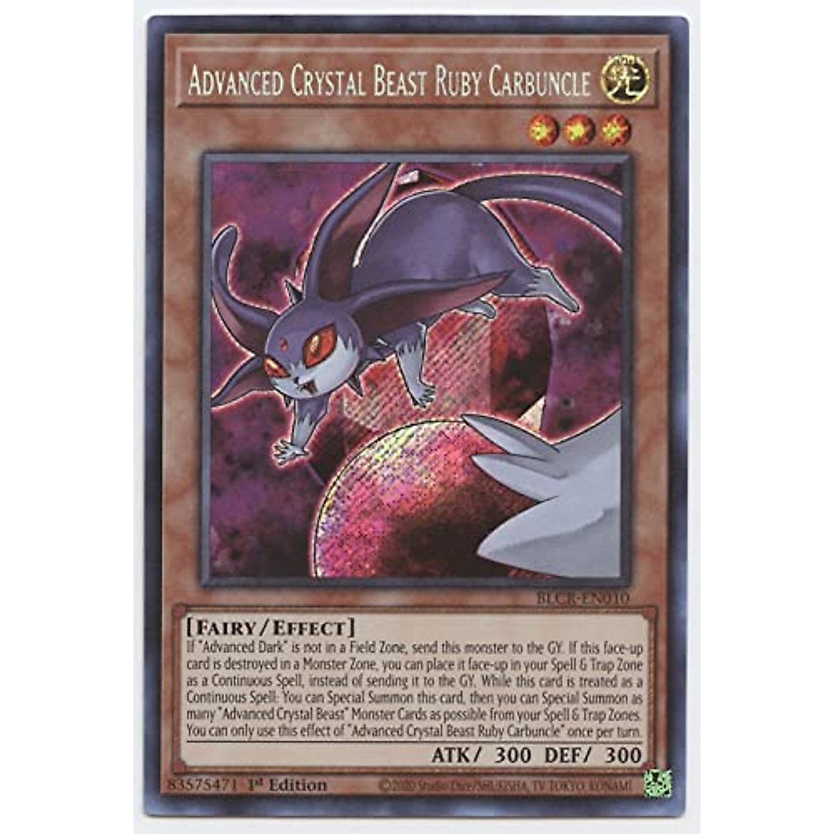Advanced Crystal Beast Ruby Carbuncle - BLCR-EN010 - Secret Rare - 1st Edition
