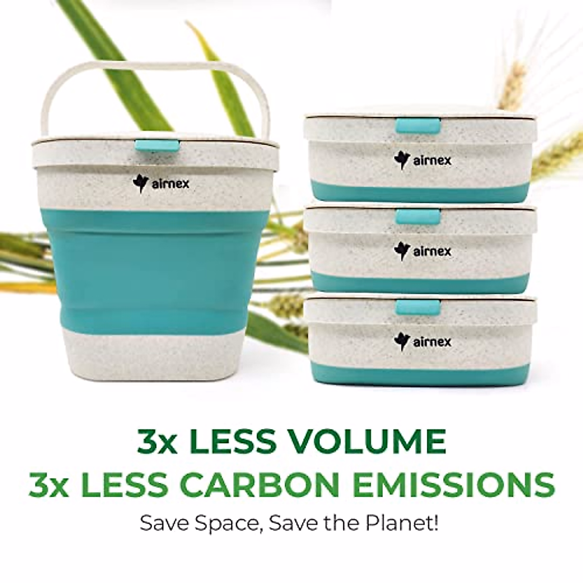 AIRNEX Countertop Compost Bin Kitchen Counter, Indoor Food Composter for Kitchen, Food Waste Bin for Kitchen Counter Top, Small Kitchen Compost Bucket Container, Mini Counter Food Scrap Bin with Lid