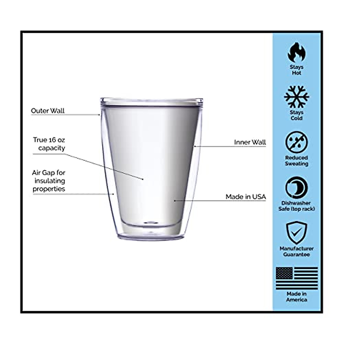 Coffee Prescription w/Clear Lid Tumbler Cup 16 Oz | Fantastic Temperature Retention, Thermal Insulated! Dishwasher and Microwave Safe | BPA Free | Great Gift Idea