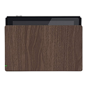 eXtremeRate Custom Soft Touch Grip Faceplate for Nintendo Switch Dock, Wood Grain Patterned DIY Replacement Housing Shell for Nintendo Switch Dock - Dock NOT Included