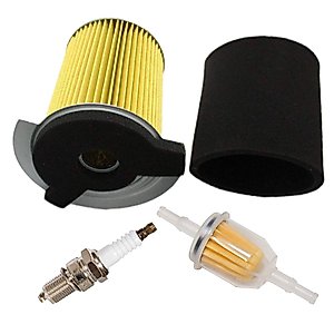HIFROM Air Filter Pre-Filter with Spark Plug Fuel Filter Tune Up kit Replacement forYamaha G1 2 Cycle 1978-1989 Gas Golf Cart and G14 4 Cycle 1995-1996 Gas Golf Cart Replace J10-14417-00 JF7-14450-01