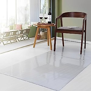 Office Chair Mat for Hardwood Clear Plastic Mats for Floors Desk Mat for Chair 1.5mm 36"x48" 48"x48" Not Stuck Wheels Easy Clean and Flat Without Curling Protection for Work Home Gaming (Color : Clea