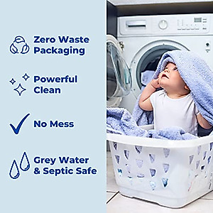 Laundry Detergent Sheets Travel Nativ Tales, Laundry Sheets Detergent with Easily Dissolved of Zero Plastic Waste and Exclusive Formula for Sensitive Skin, 180 Loads- Ocean Breeze Scent
