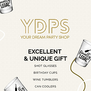 Finally Legal 21st Birthday Party Shot Glass - Set of 12, 1.75oz Black and Clear 21st Birthday Shot Glasses, Perfect for Birthday Parties, Birthday Decorations