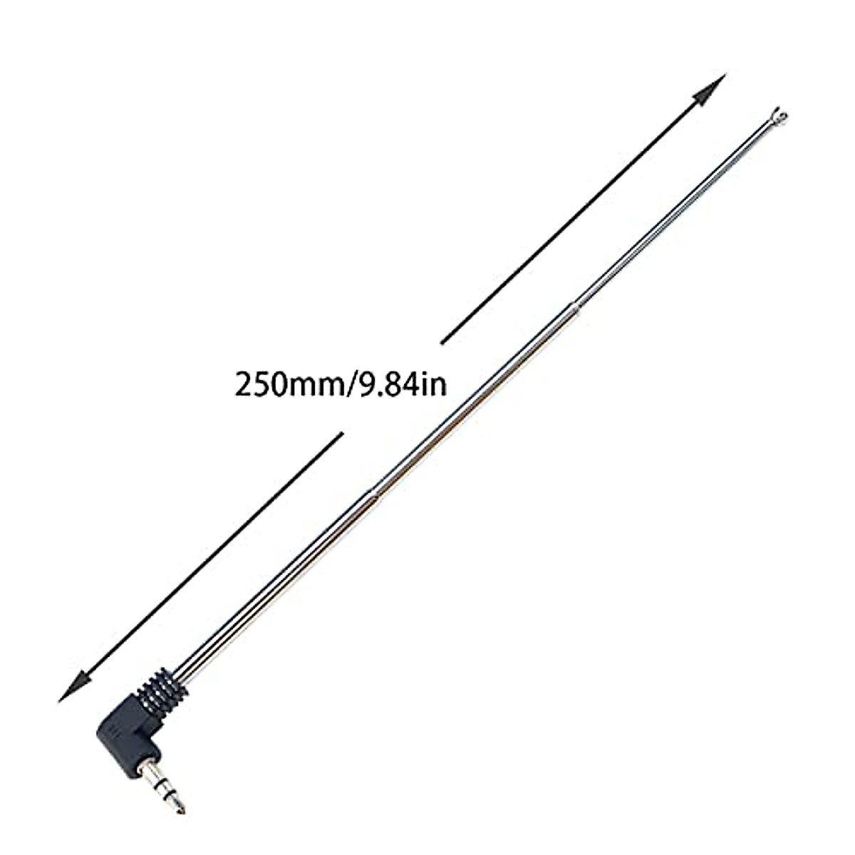 Ruiwaer 4PCS AM Antenna Mini FM Radio Antenna 3.5mm Male Telescopic Antenna for Mobile Cell Phone Portable Radio Stereo Receiver AV Audio Video Home Theater Receiver Bose Radio, Black