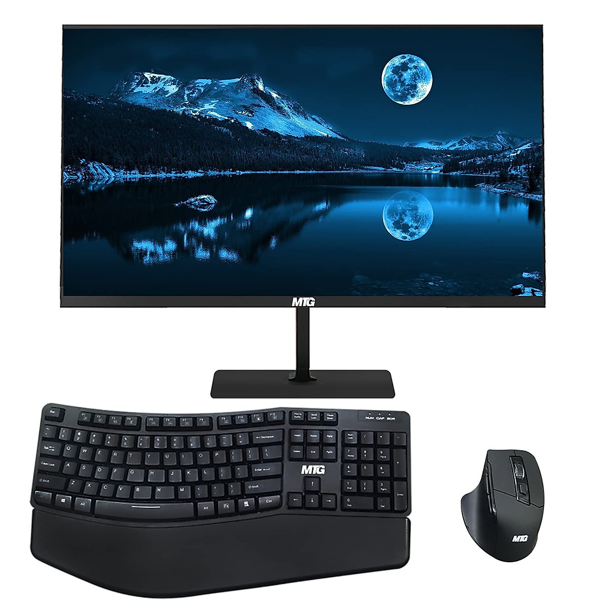 TechMagnet All in one Desktop Computer, Cheetah 4, Intel Core i3 4th Gen 2.9Ghz, 8GB DDR3, 120GB SSD, New 22 inch LED, MTG Wireless Ergonomic Keyboard Mouse, WiFi, Windows 10 Pro (Renewed)