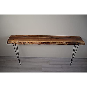 Live Edge Cherry Wood Naturally Form, Console Table 56" x 9" x 29.5" (Handmade)