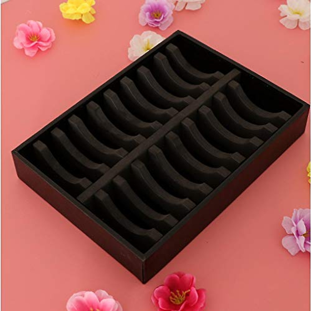 Fityle 20 Slots Bracelet Bangle Holder Jewelry Display Storage Showcase Box Tray - Black
