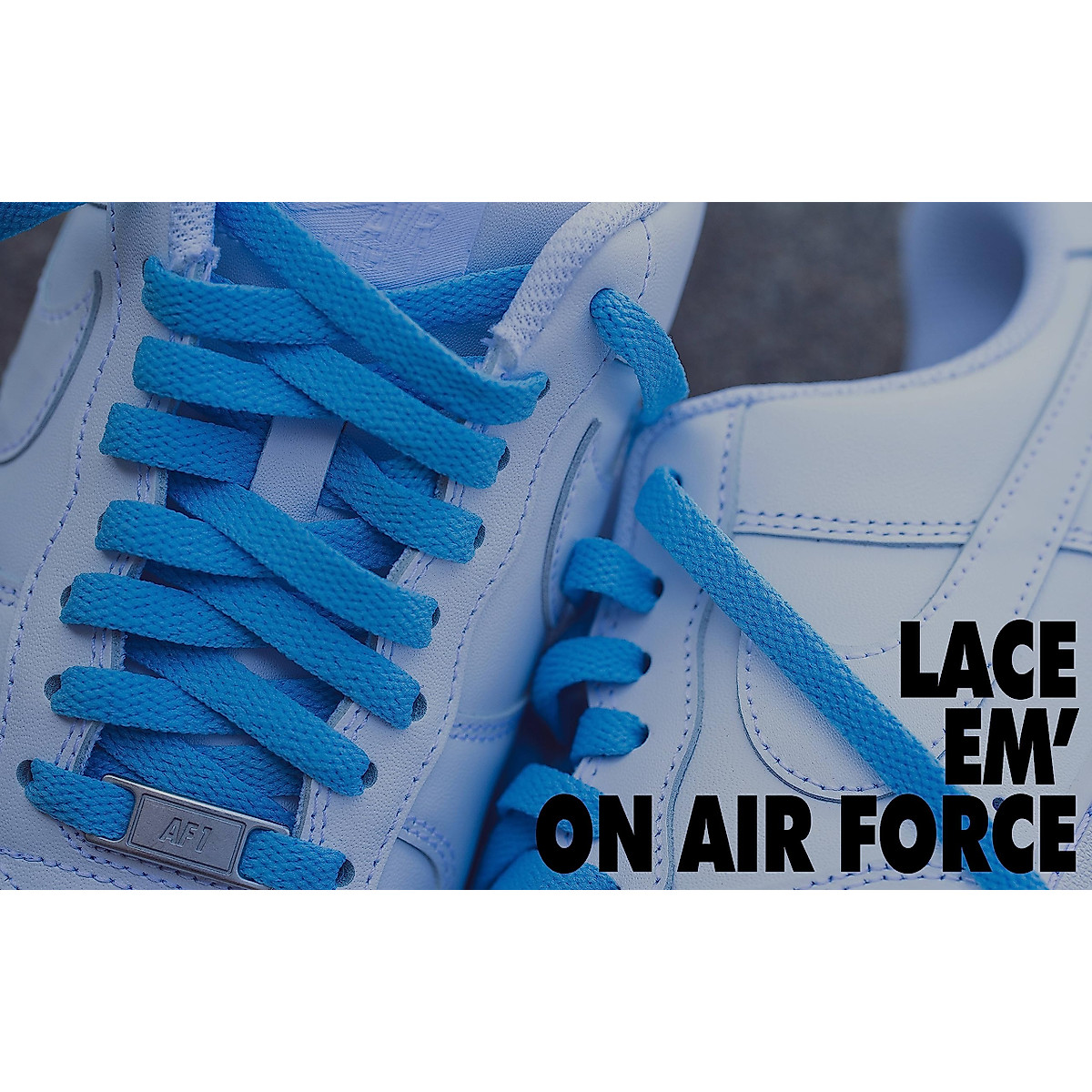 LitLaces - Premium Flat Cotton Shoe Laces Replacement for Air Jordan, Nike Dunk, Air Force 1, Converse, & Casual Shoes (White/Gold, 63")