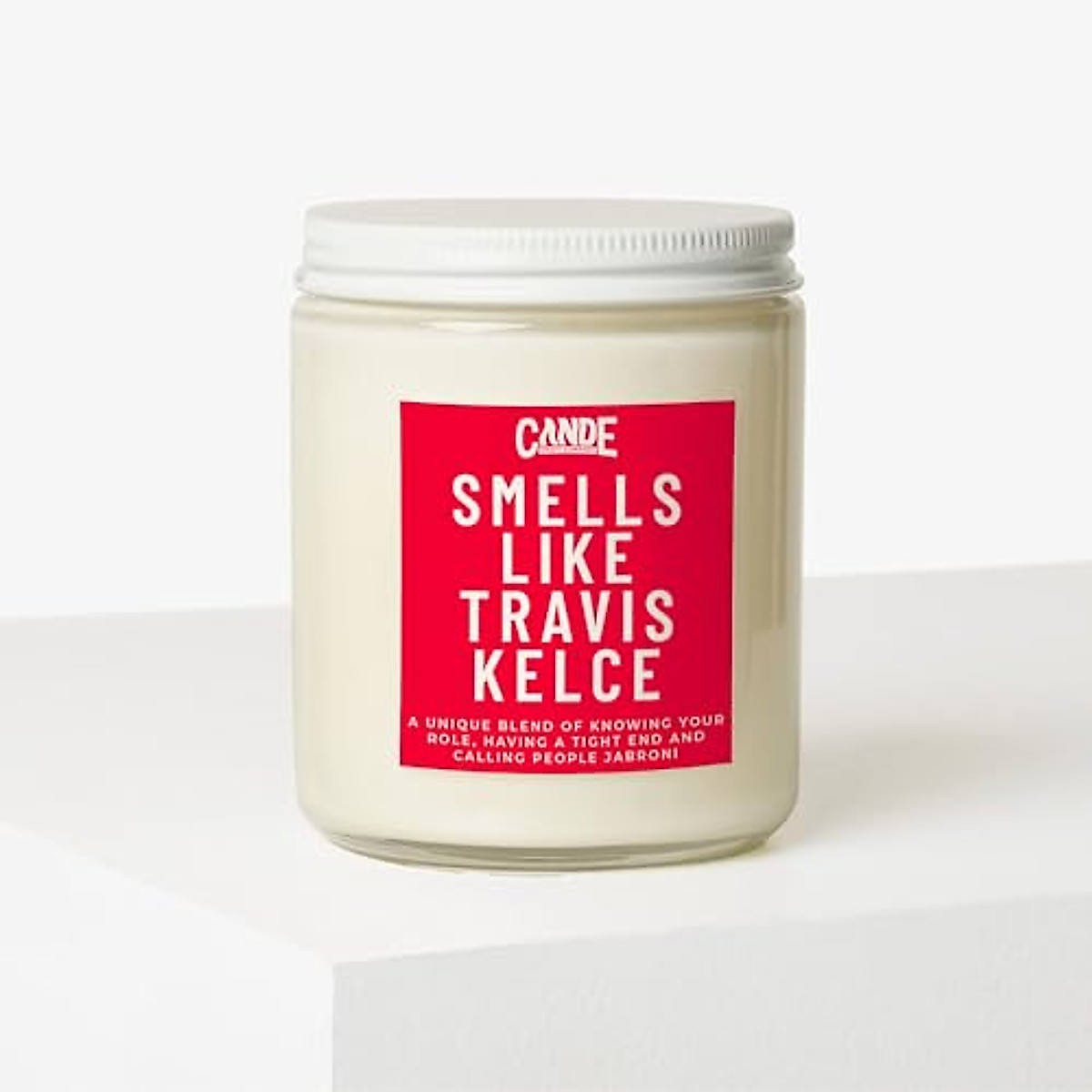 CE Craft Smells Like Travis Kelce Candle - Football Themed Candle, Gift for Kelce Fan, Gift for Her, Celebrity Prayer Candle, Gift for Him, Her (Iced Vanilla Woods)