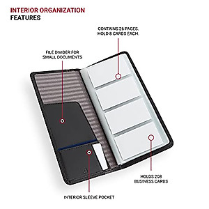 Wenger Luggage Diplomat Executive Card File 208, Black, One Size