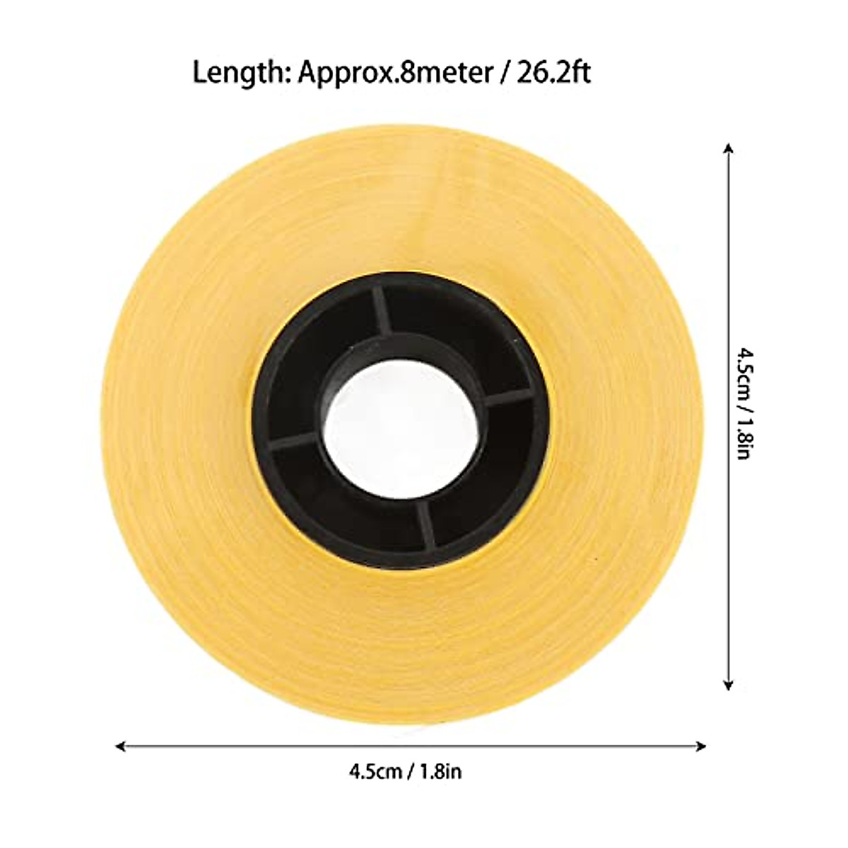 3 Roll Label Maker Tape Refills Tape Each 26.2ft Length 9mm Width Tear Resistant PET Label Maker Tape Refills for LM 370 380 390 (Yellow)