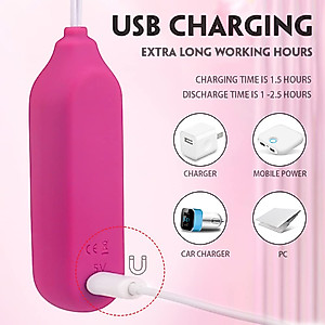 Nipple Toy-Vibrating Nipples Toy with 10 Modes Women's Sex Toys clitorals Stimulator with Romote Control Rechargeable Suction Vibrators Breast Massager for Sex Pleasure Pink