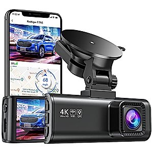 REDTIGER Dash Cam for Cars,4K UHD 2160P Car Camera Front, Wi-Fi GPS,3.18" LCD Screen,Night Vision,170° Wide Angle,WDR,G-Sensor,24H Parking Monitor, Support 256GB Max