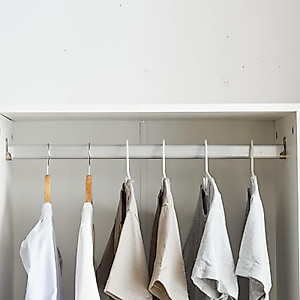 White Closet Shelves With Hanging Closet Kit - Closet Organizer System - Corner Closet System - Closet Organizers And Storage Shelves - Closet Shelving Closet Organizer For Home GYM 104 x 37 x 175CM