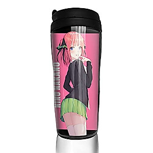 Anime The Quintessential Quintuplets Nino Nakano Coffee Cup Thermos Mug Double Wall Vacuum Insulated Bottle Portable Tumblers Travel Mugs 12 Oz
