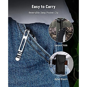 KEXMO Pocket Knife Folding Knife - 2.99'' 8Cr14MoV Blade G10 Handle Small EDC Knife with Clip - Tactical Knives for Men Women Dad Hunting Camping Hiking Survival Present, Silver