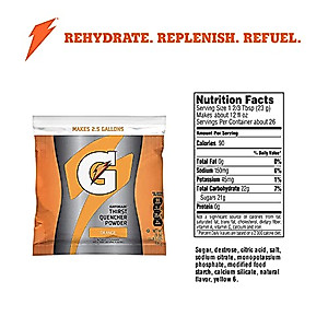 Gatorade Powder Bag Orange, 21 Ounce (Pack of 32)