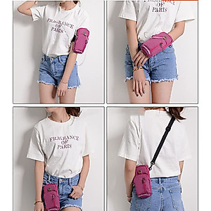 Men Women Sport Running Armband Cellphone Holder Pouch Crossbody Shoulder Purse Arm Bag for Samsung Galaxy S22 Ultra Plus S20 FE S21 Fe A53 5G A12 A13 5G A22 A32 A52 Pixel 6 Pro Moto G Pure (Gray)